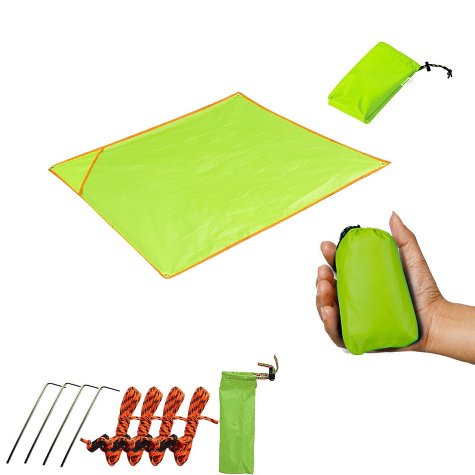 bfogop Waterproof Camping Tarp Tent, Damproof Beach Shade Tent ...