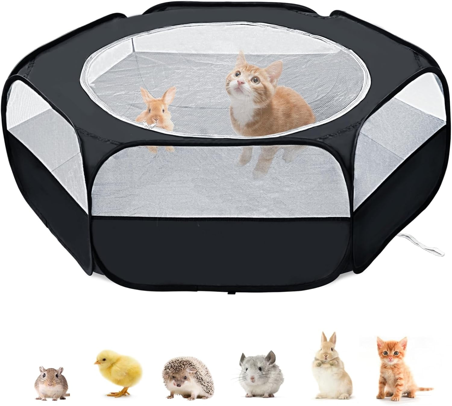 bftuiol Small Animal Playpen, Pet Playpen for Cat/Rabbit/Hamster/Guinea ...
