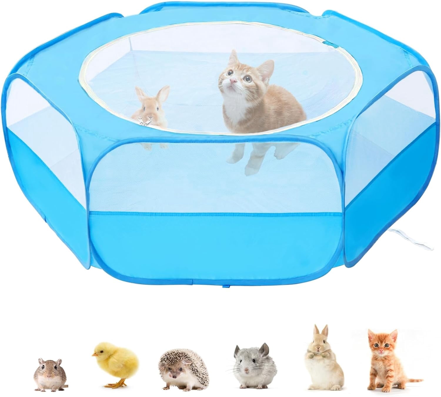 bftuiol Small Animal Playpen, Pet Playpen for Cat/Rabbit/Hamster/Guinea ...