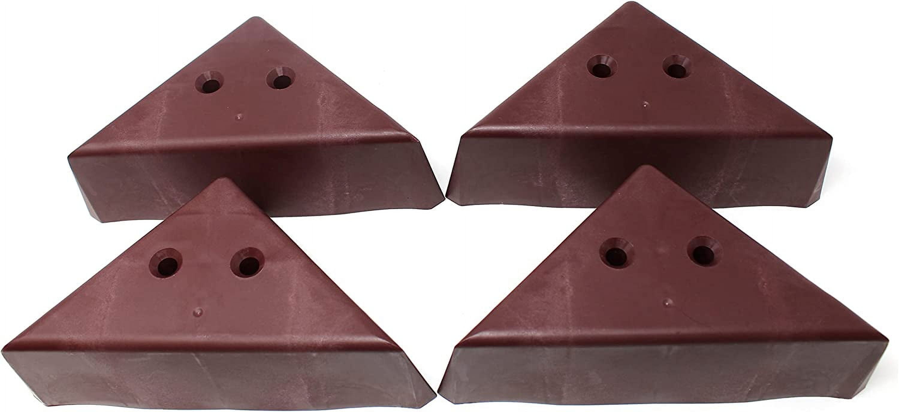 bghnjklm 3" Triangle Plastic Furniture Brown Corner Legs - Sofa Couch ...