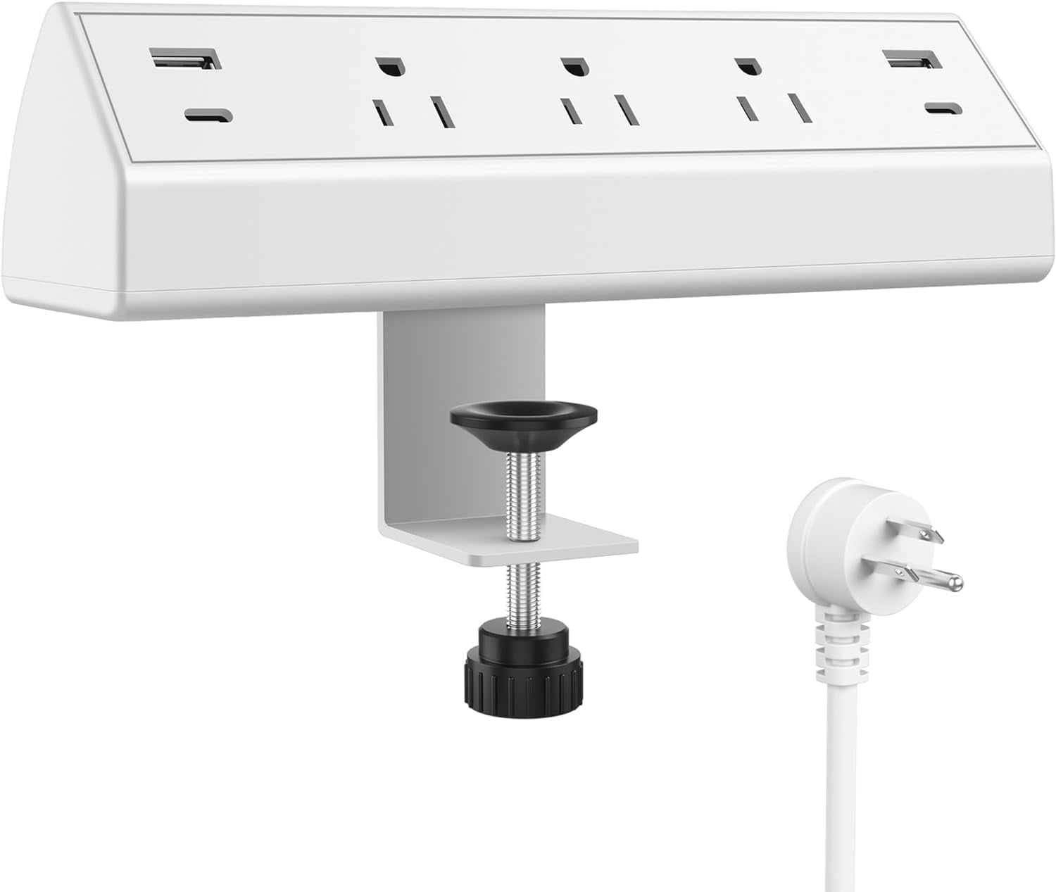 bghnjklm Desk Clamp Power Strip USB C 40W Total Fast Charging Station 4 ...