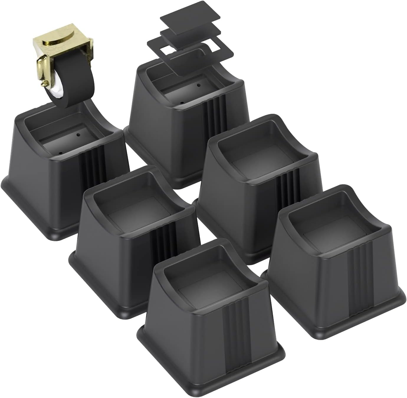 bgtfder ZTON Adjustable Bed Furniture Risers Elevation in Heights 3" 5 ...