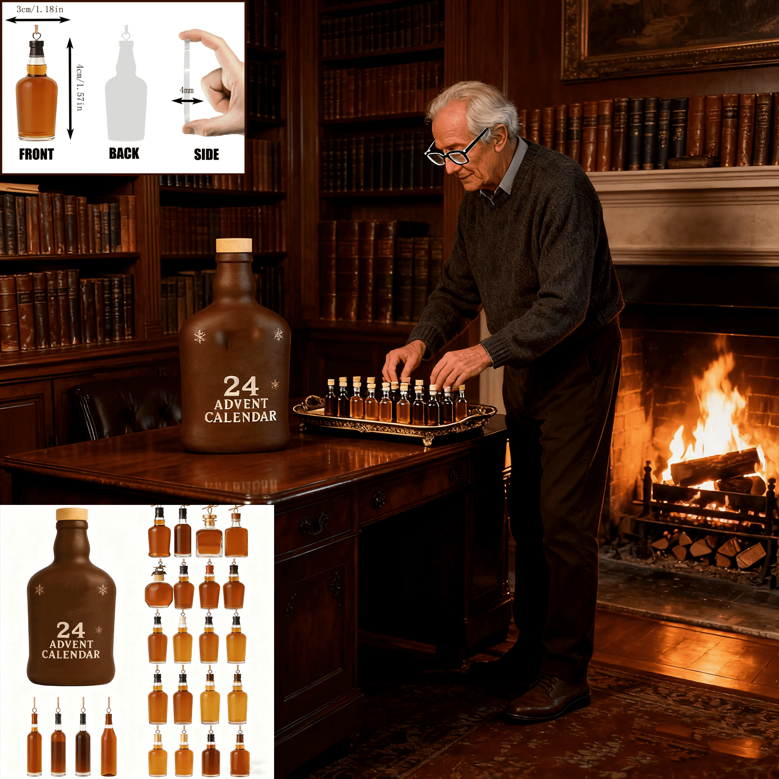 bgtlik 24Pcs Buffalo Trace Countdown Blind Box Christmas Advent ...