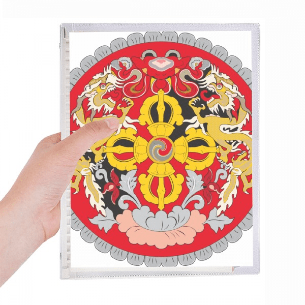 bhutan national emblem country notebook loose diary refillable journal ...