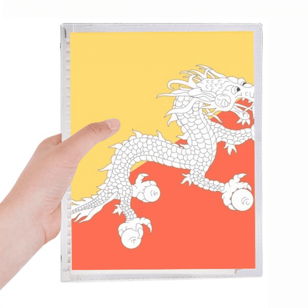 bhutan national flag asia country notebook loose diary refillable ...