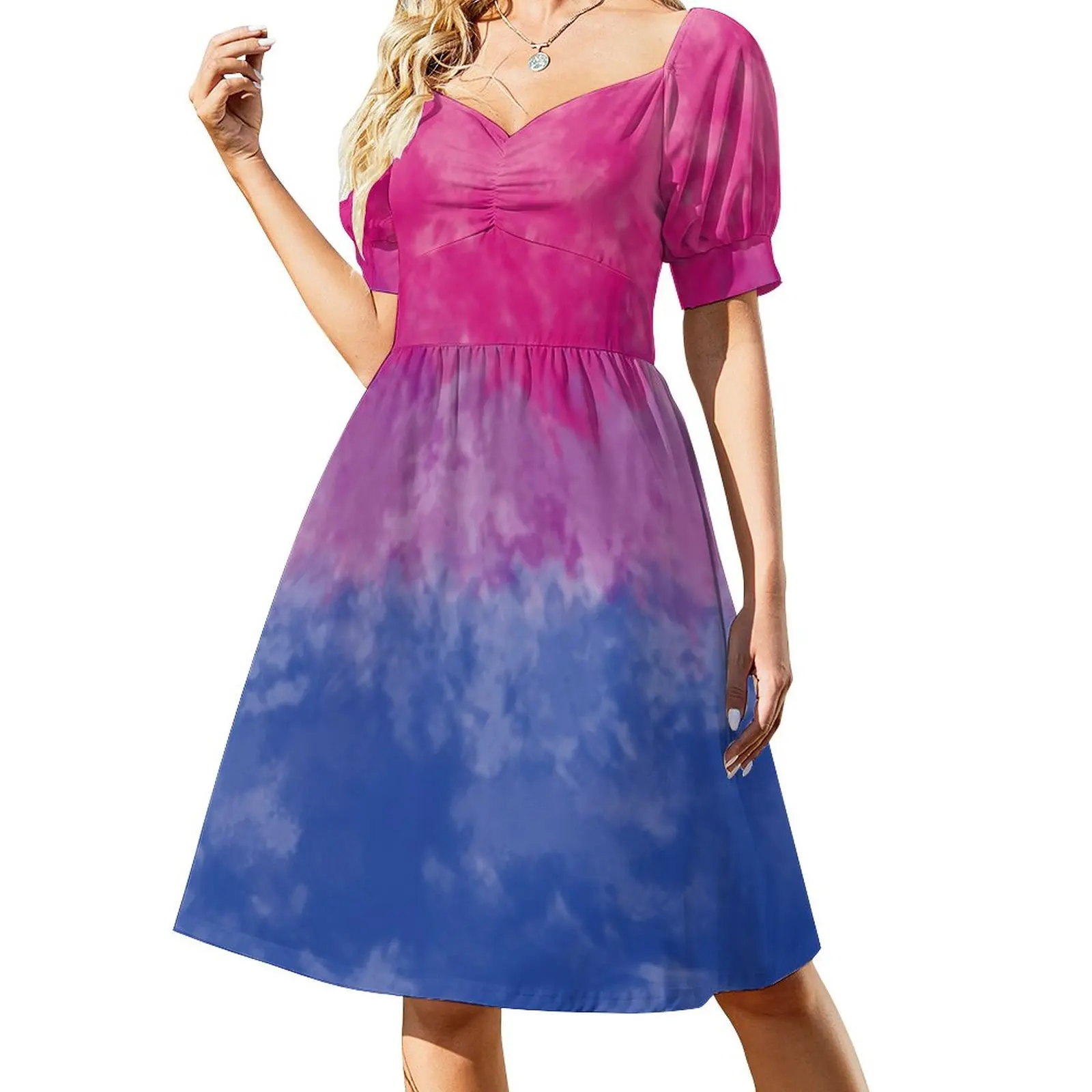 bi pride flag paint splatter Sleeveless Dress Women's dresses - Walmart.com