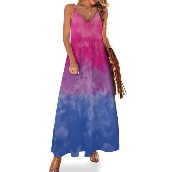 bi pride flag paint splatter Sleeveless Dress Women's summer dress ...