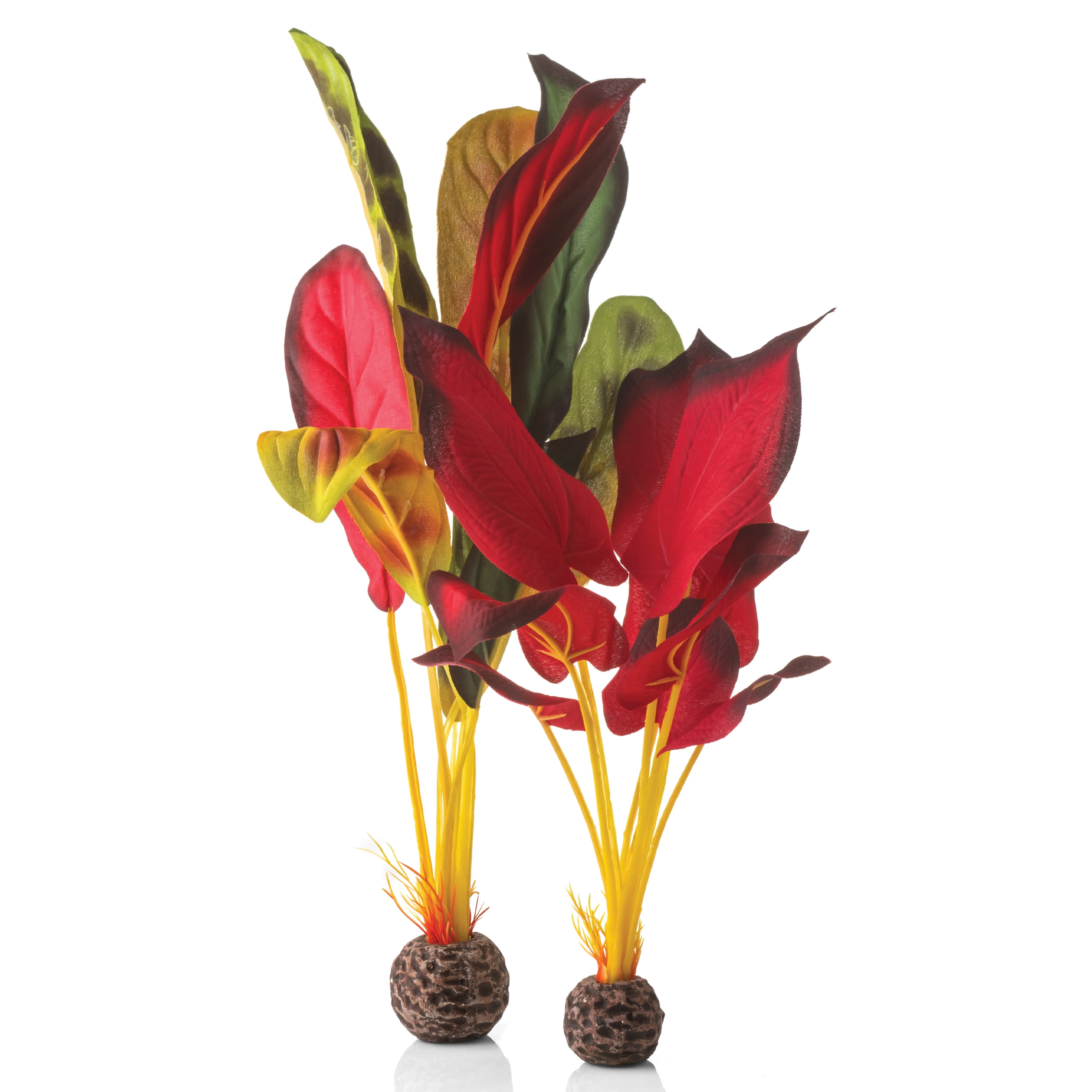biOrb Large Green & Red Silk Plant Set - Aquarium Plant Decoration ...