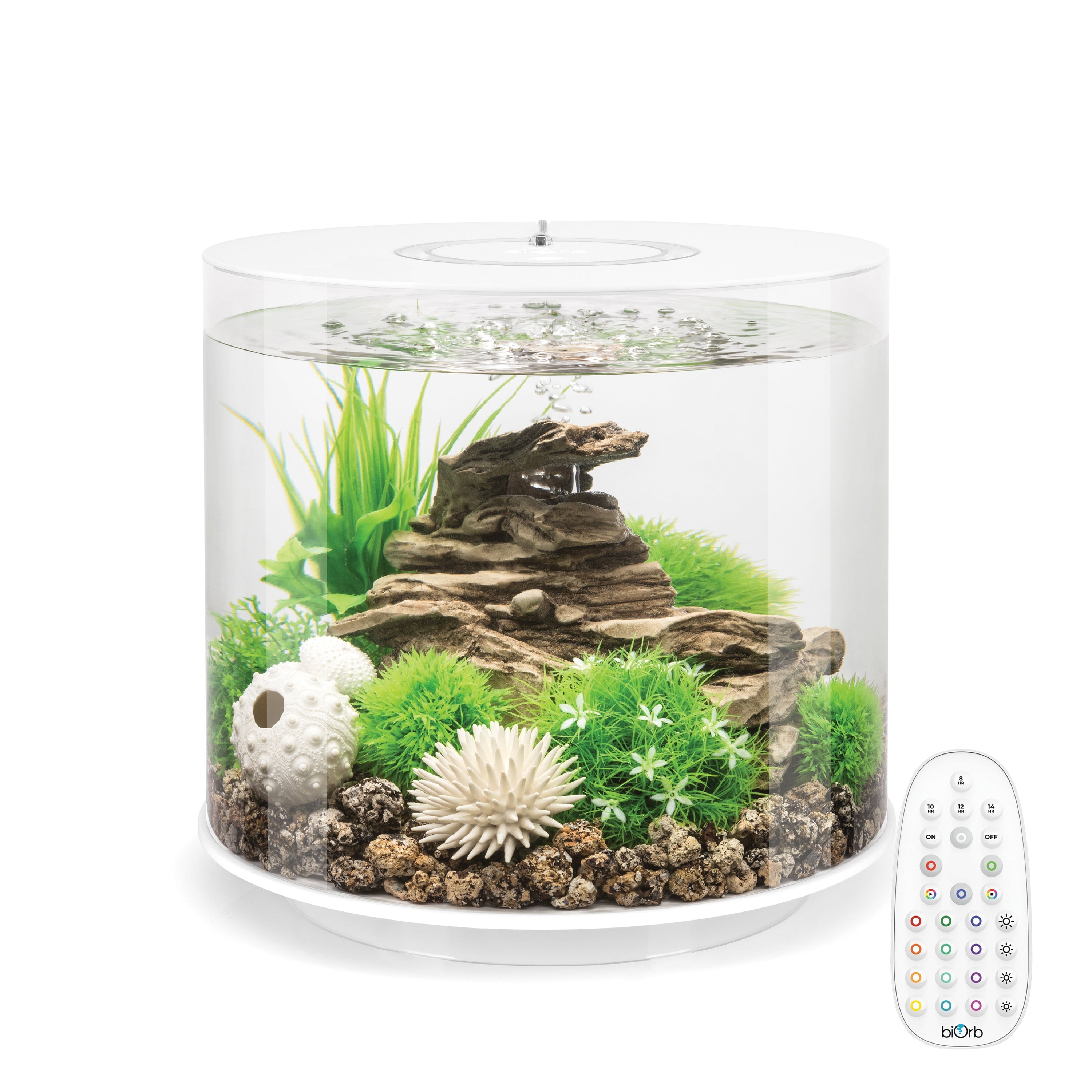 biOrb TUBE 15 Aquarium with MCR Light - 4 gallon, white - Walmart.com