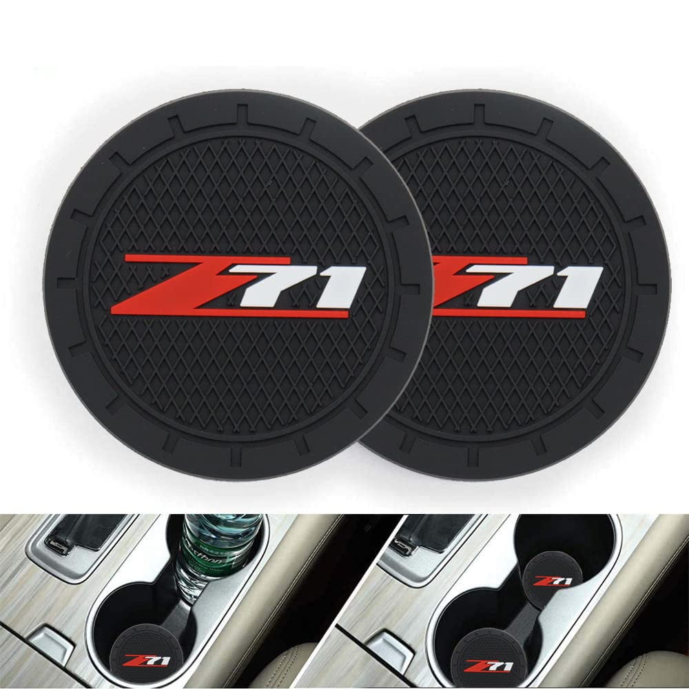 biaozhi 2 Pcs Car Cup Holder Coaster for Z71 Chevy Colorado Silverado Accessories,2.75 Inch ...