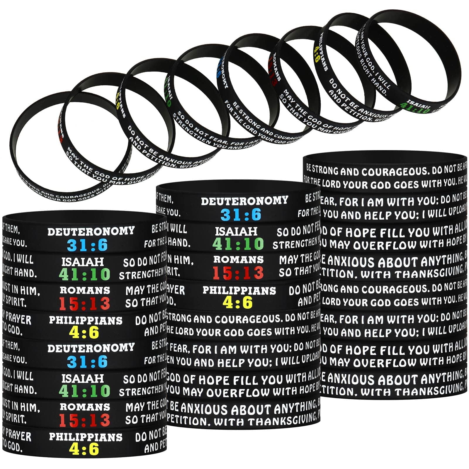 bible verse bracelets christian scripture bracelets bulk rubber ...