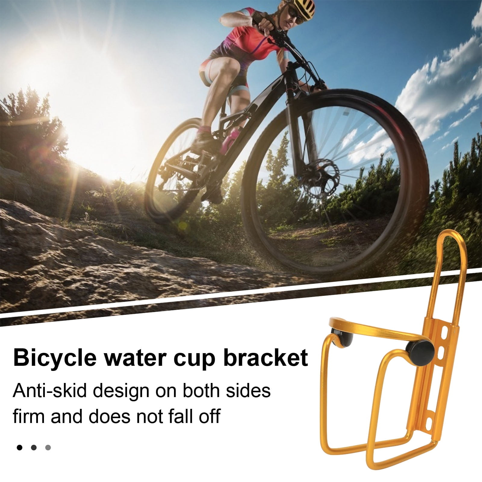 bicycle water bottle cage heavy duty aluminum alloy universal mtb bike cycling water cup holder ...