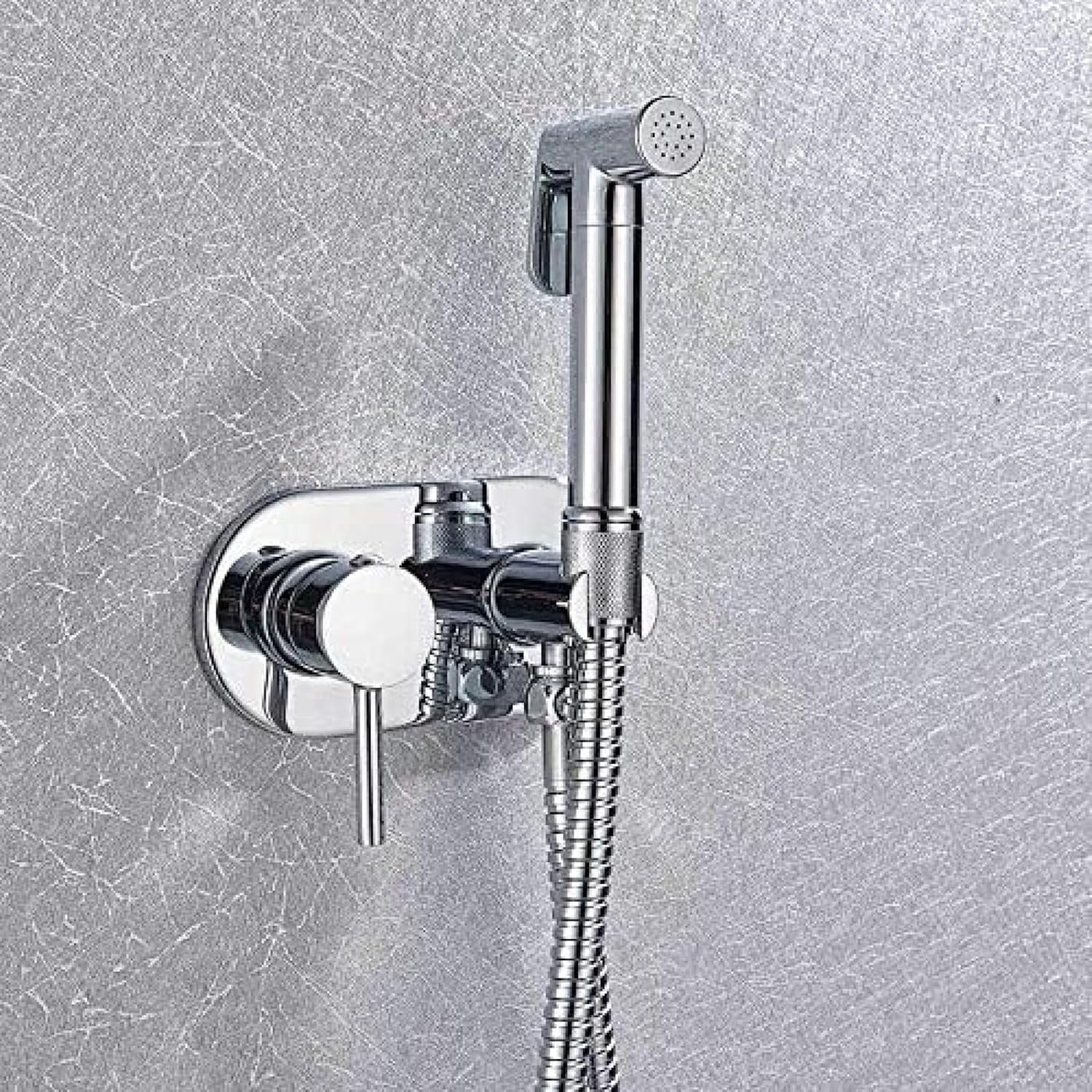 bidet HandheldToilet Sprayer Head Brass Chrome PortableShower Set Wall ...