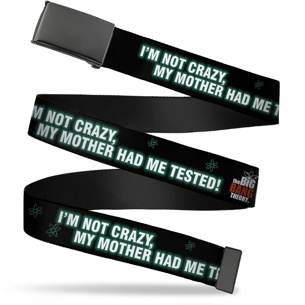 The Big Bang Theory Belt, Flip Web Belt Big Bang Theory Logo Im Not ...