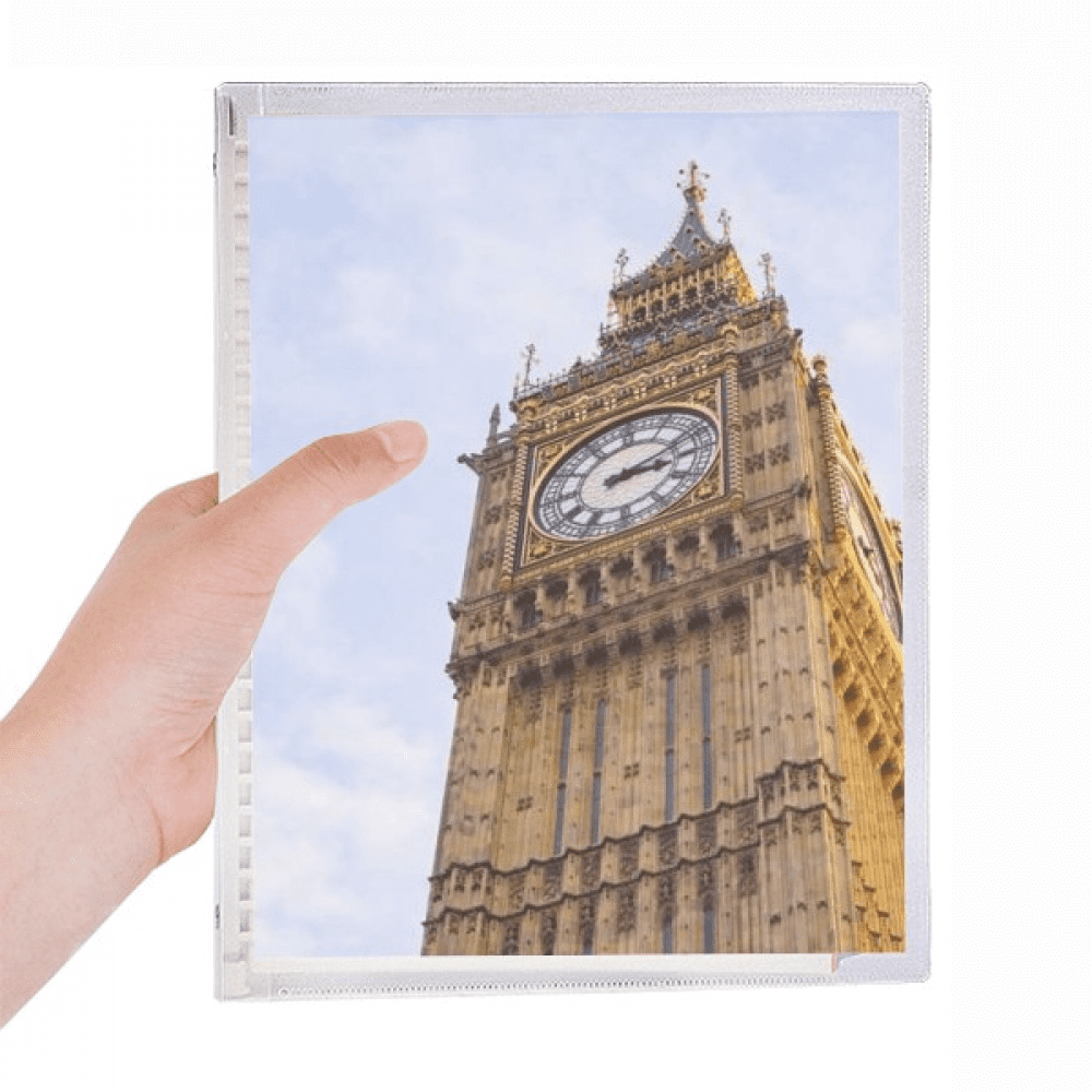 big ben blue white clouds notebook loose diary refillable journal ...