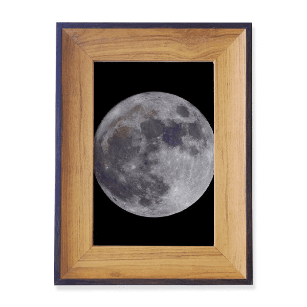 big moon dark night photo frame exhibition display art desktop painting ...