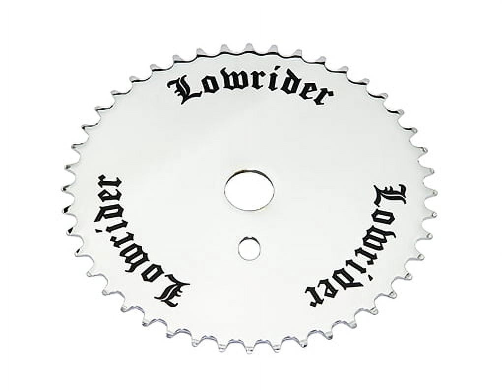 bike LOWRIDER 3D LOGO STEEL CHAINRING 1/2 X 1/8 44T BLACK/CHROME ...