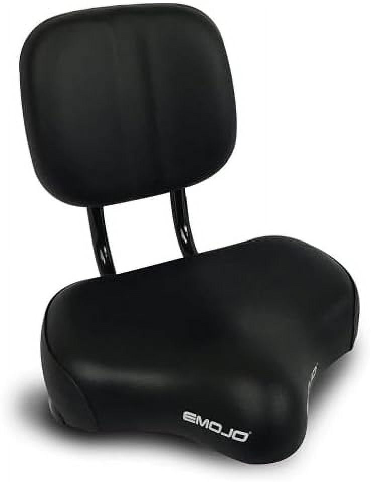 bike seat with backrest 11.5" x 9.5" extra wide comfort bicycle ...