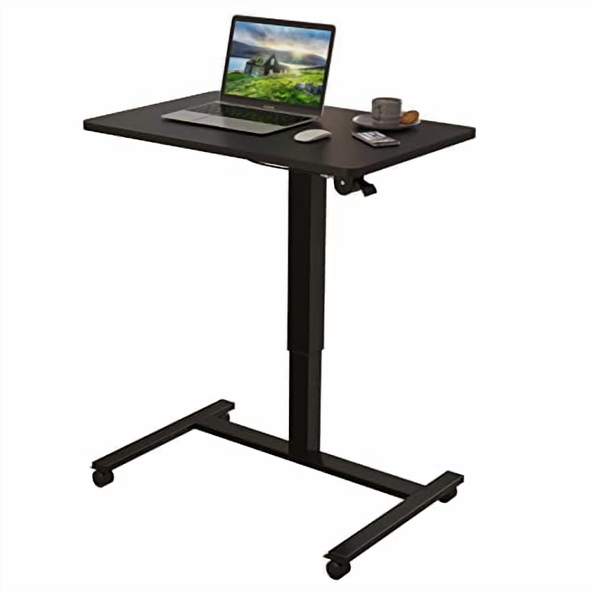 bilbil Mobile Standing Desk Pneumatic Adjustable Height, 28 Inch Sit to ...