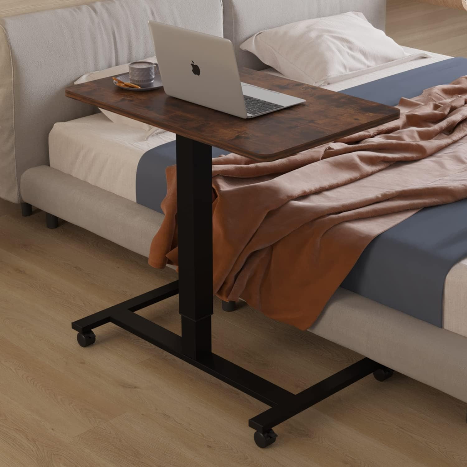 bilbil Mobile Standing Desk Pneumatic Adjustable Height, 28 Inch Sit to ...