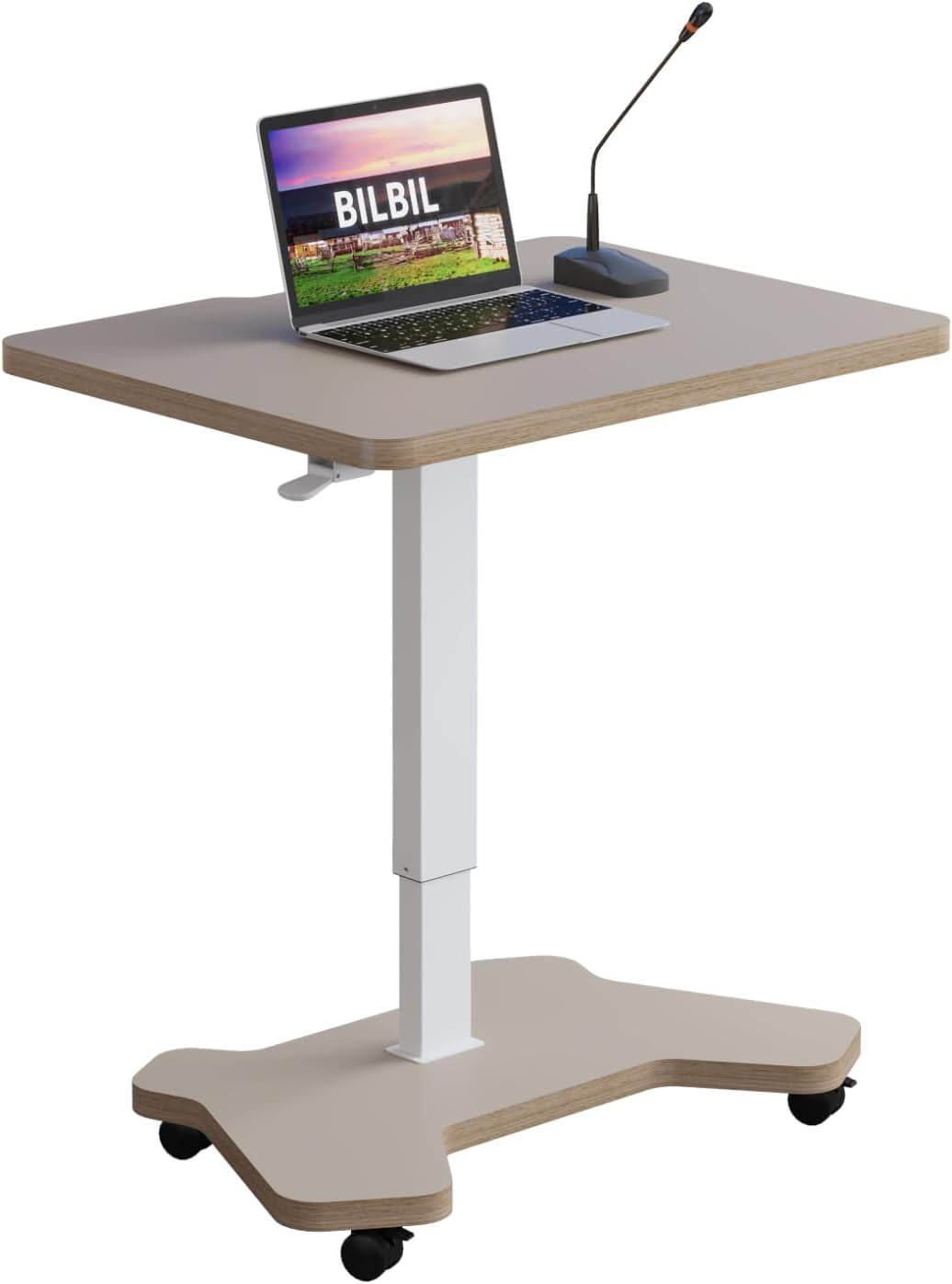 bilbil Pneumatic Height Adjustable Standing Desk, Central Post Design ...