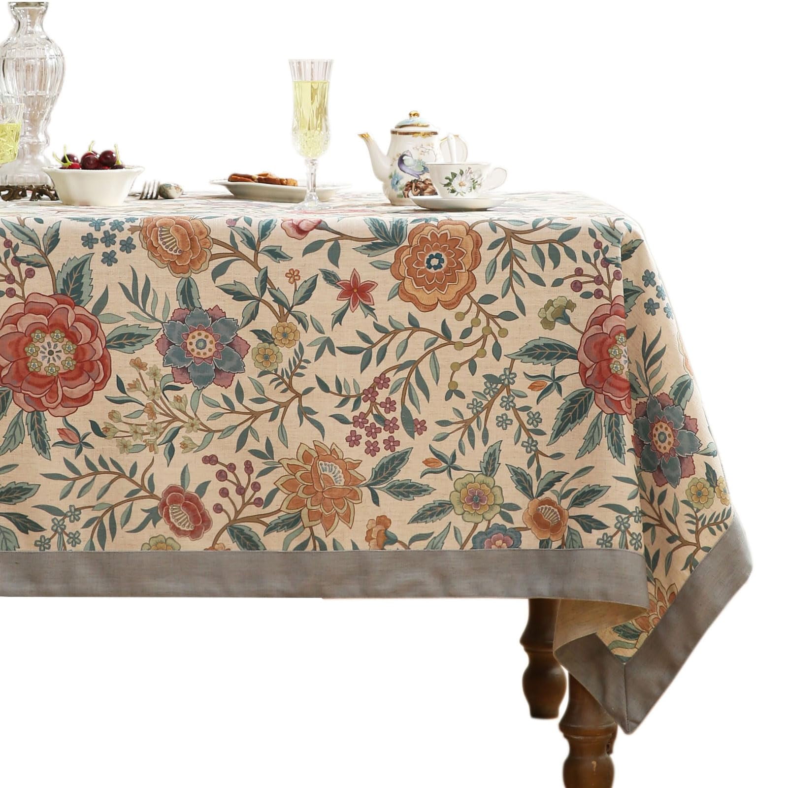 bilin gaier Designer Vintage Linen Rectangular Tablecloth,French Rustic ...