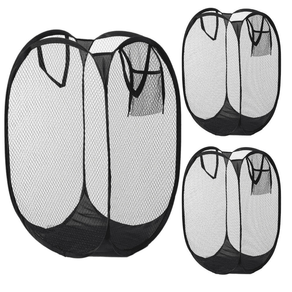BILISPARK Pop Up Hamper, 3 PCS Mesh Pop Up Laundry Hamper, Foldable ...