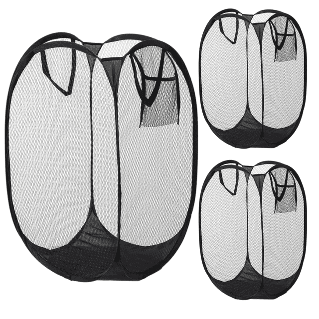 BILISPARK Pop Up Hamper, 3 PCS Mesh Pop Up Laundry Hamper, Foldable ...