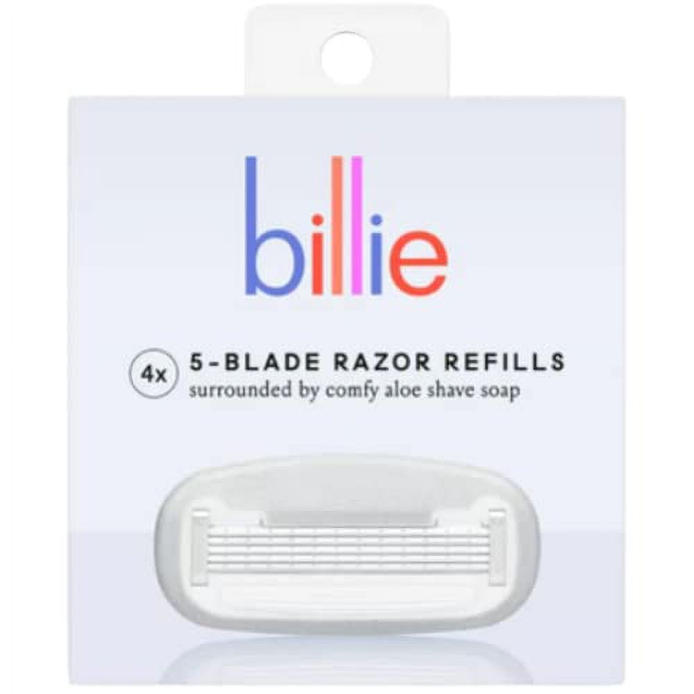 Billie 5-Blade Razor Refills, 4 Count, Multi-Blade Razor Replacement ...