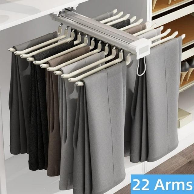 Bimiti 23.4x18x5.7 inch Closet Organizer, Pull Out Trousers Rack, 22 ...