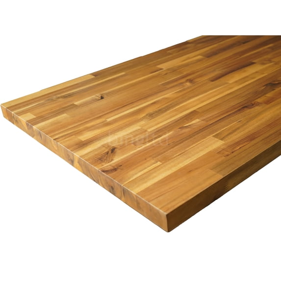 bingltd- 4 ft x 25 in x 1.5 in Acacia with Oil Solid Wood Butcher Block ...