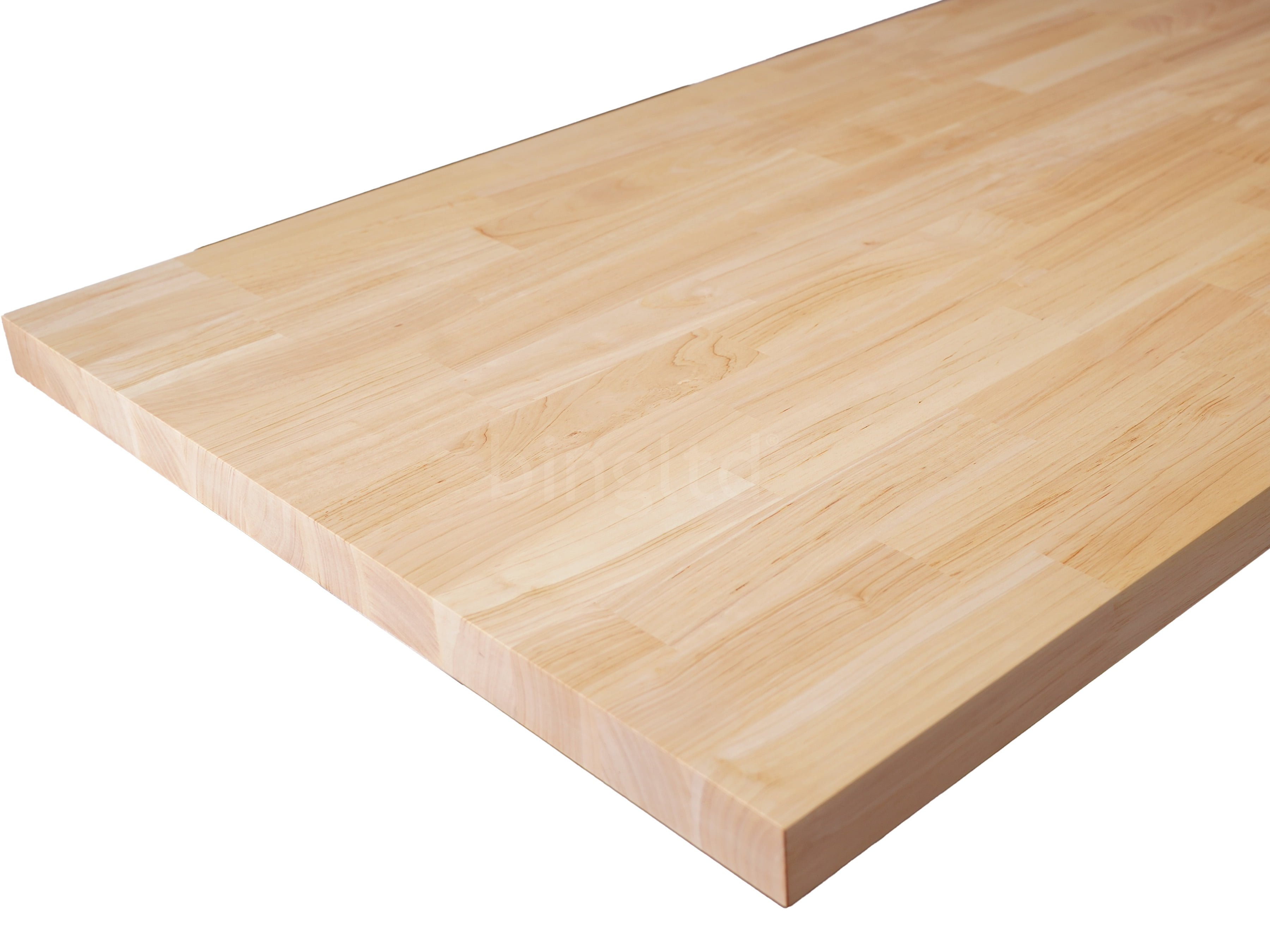 bingltd- 4 ft x 25 in x 1.5 in Unfinished Hevea Solid Wood Butcher ...