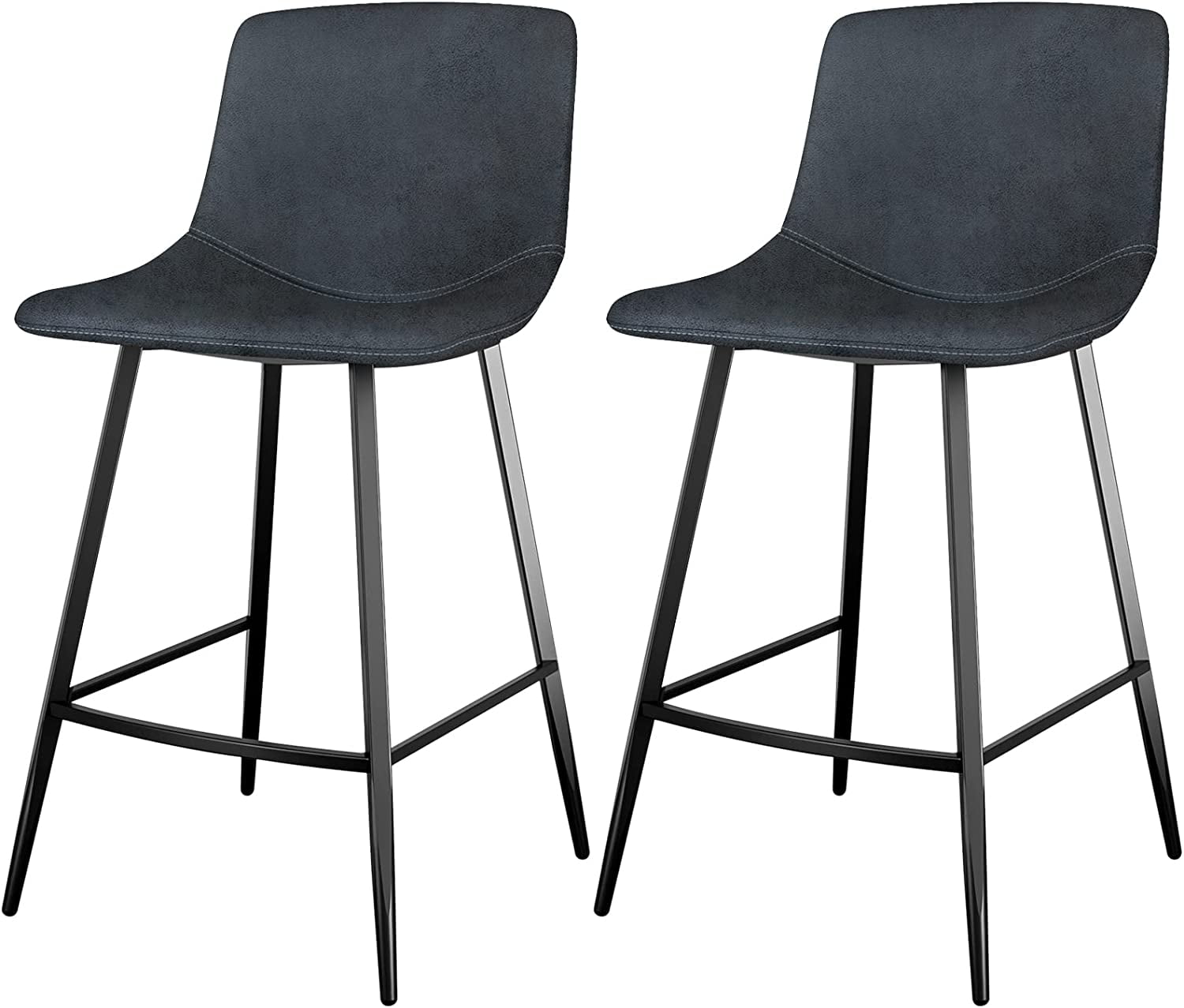 binoen 600 lbs Counter Height Bar Stools 24 Inch Leathaire Barstools ...