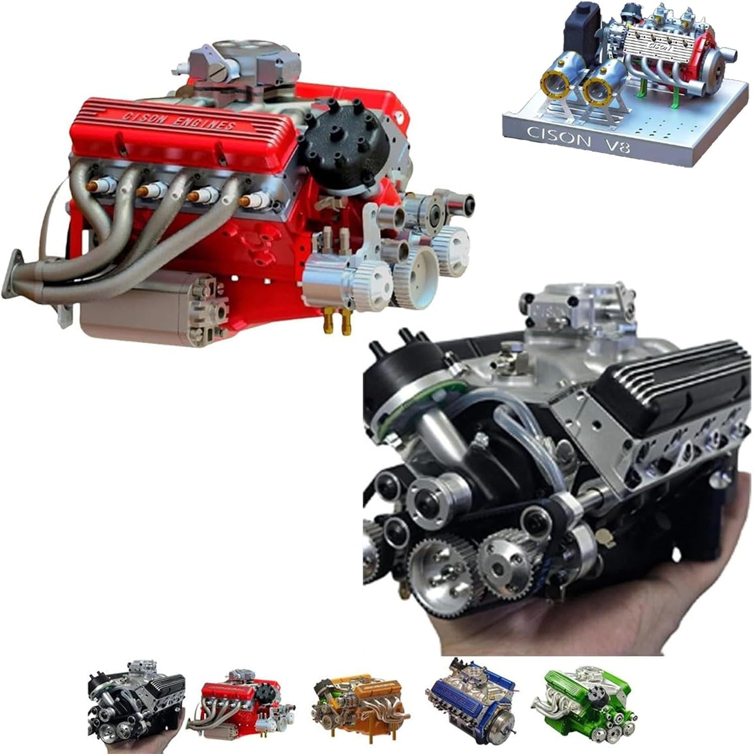 binray Cison V8 Engine Kit Gas,89%-Gasoline Ohv V8 Small-Block Engine ...