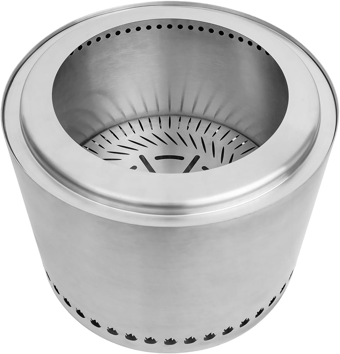 biosp 19.5" Smokeless Fire Pit Outdoor Wood Burning Portable Firepit ...