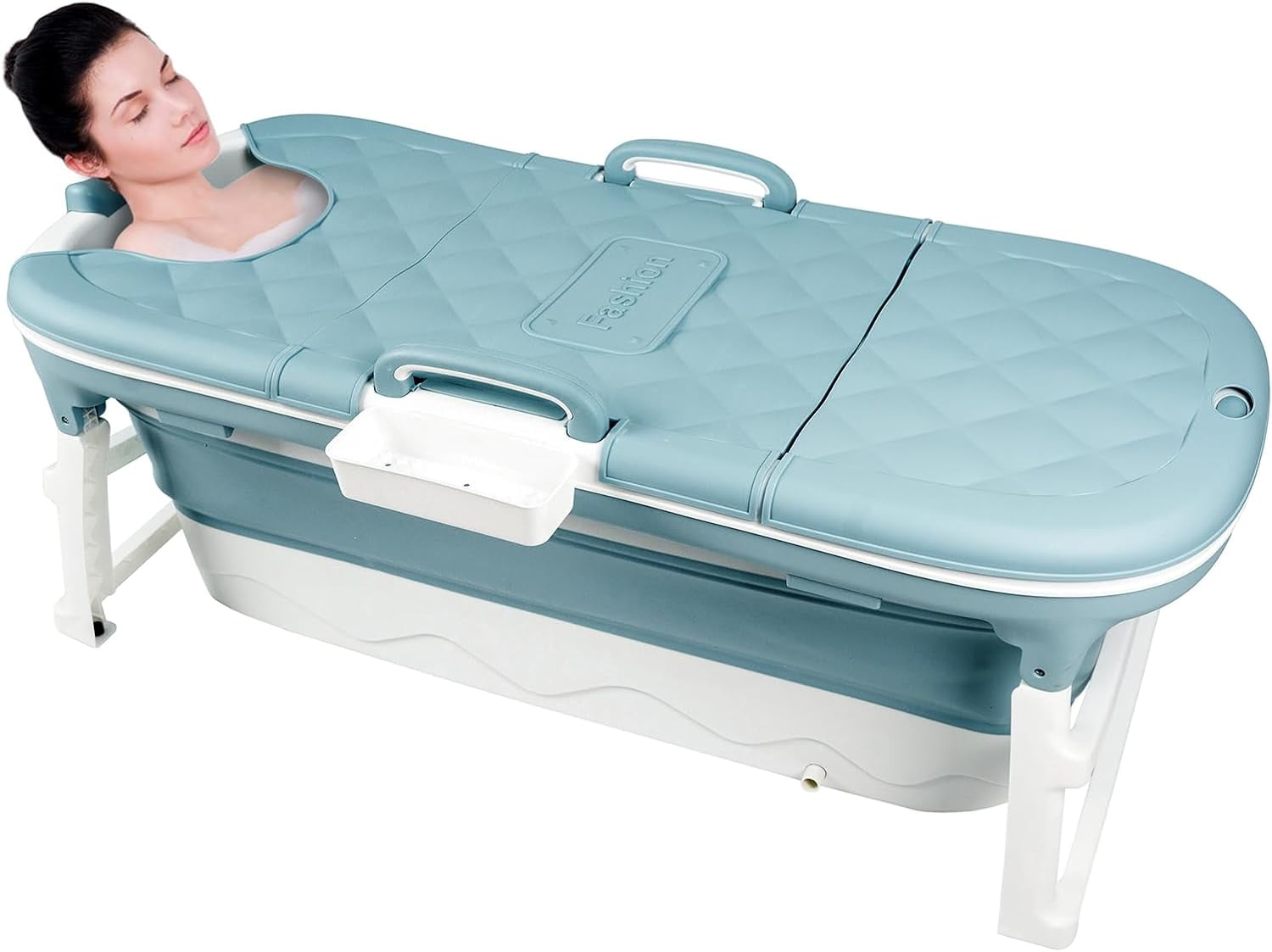 biosp 54'' Portable Bathtub for Adult, Foldable Collapsible Bathtub ...