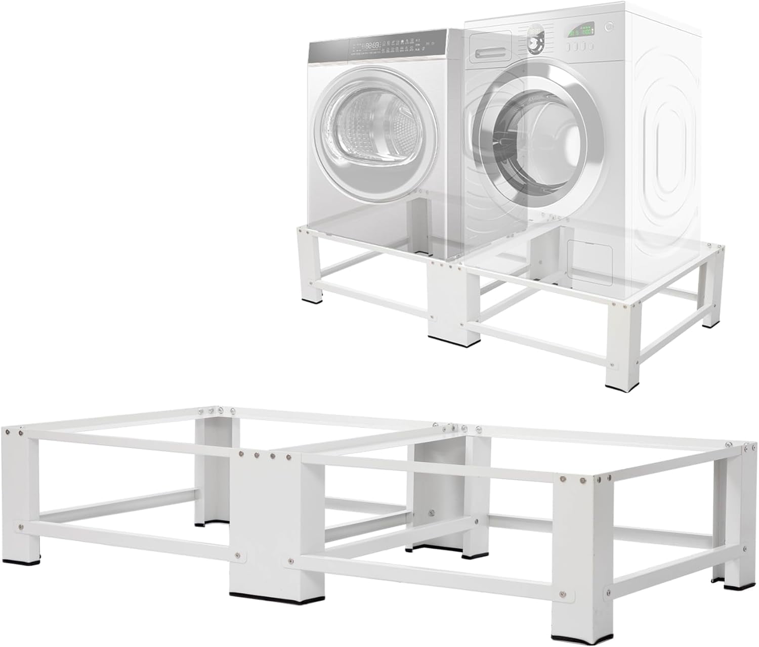 biosp Dual-Pack Washer Dryer Stand,Laundry Pedestal, Washing Machine ...