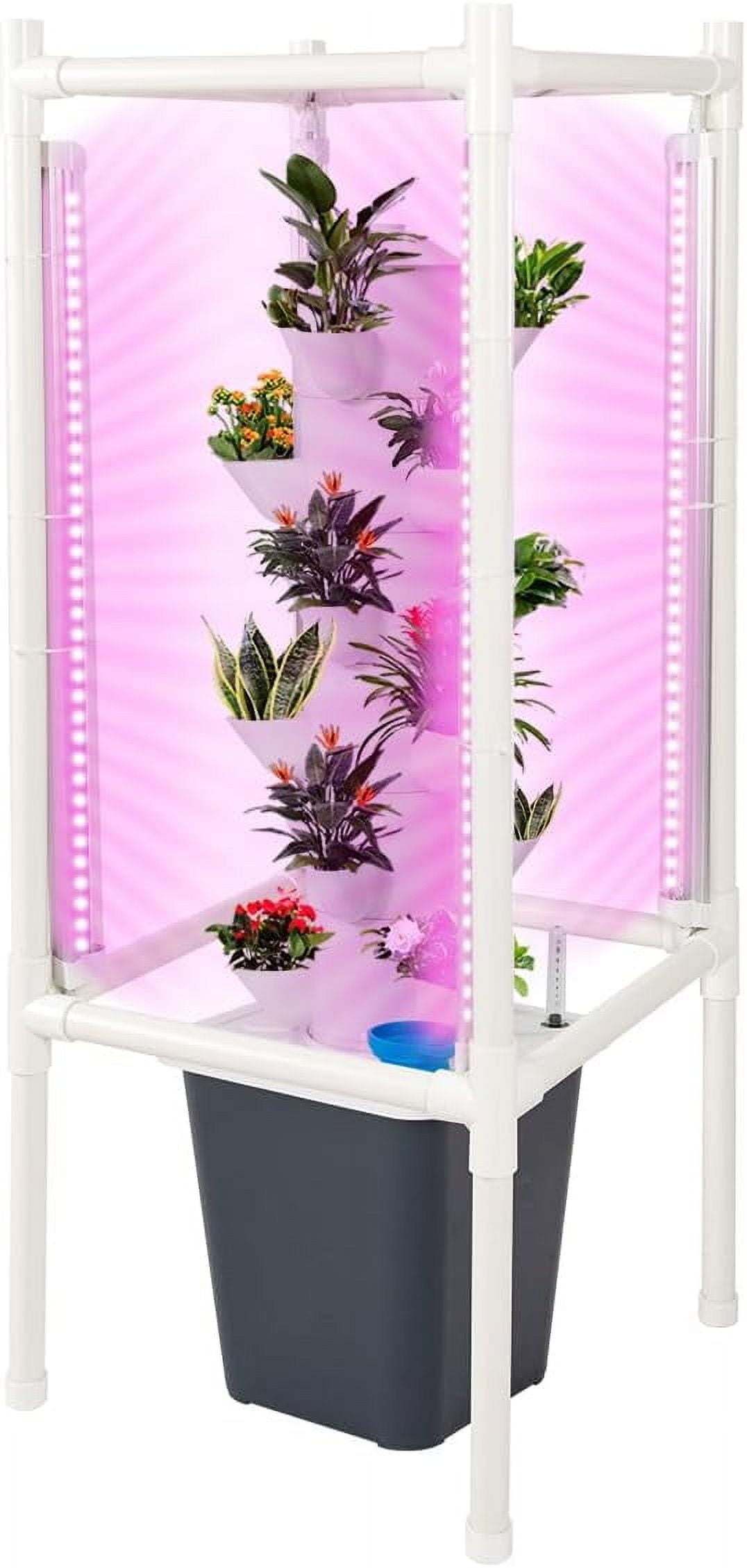 biosp Hydroponics Tower Garden Vertical Growing System Kit, 18 Pods ...