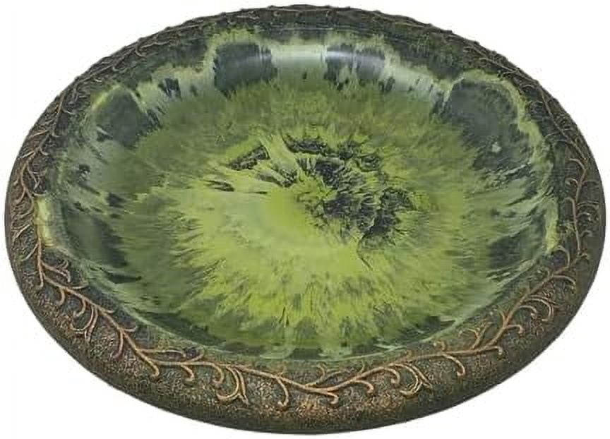 bird bath bowl only - 19" large light green fiber clay bird bath bowls ...