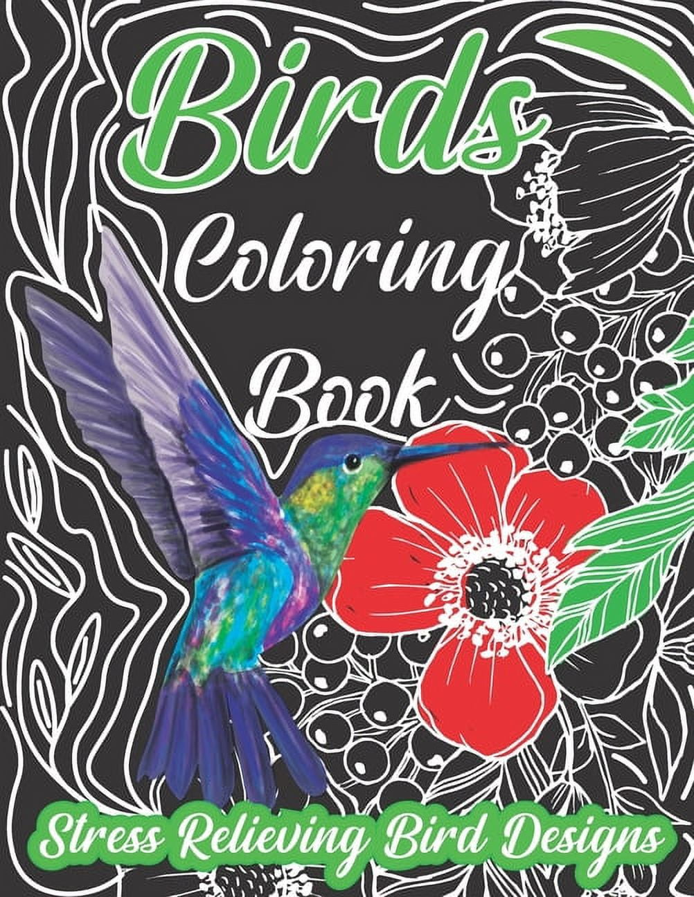 bird coloring book, Stress Relieving Bird Designs: An Adult Coloring ...