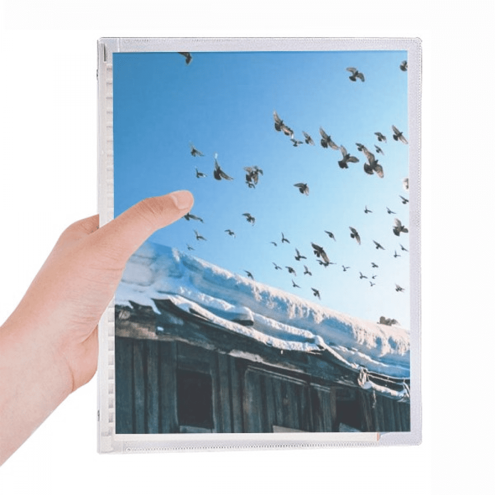 birds house white snow notebook loose diary refillable journal statiry ...