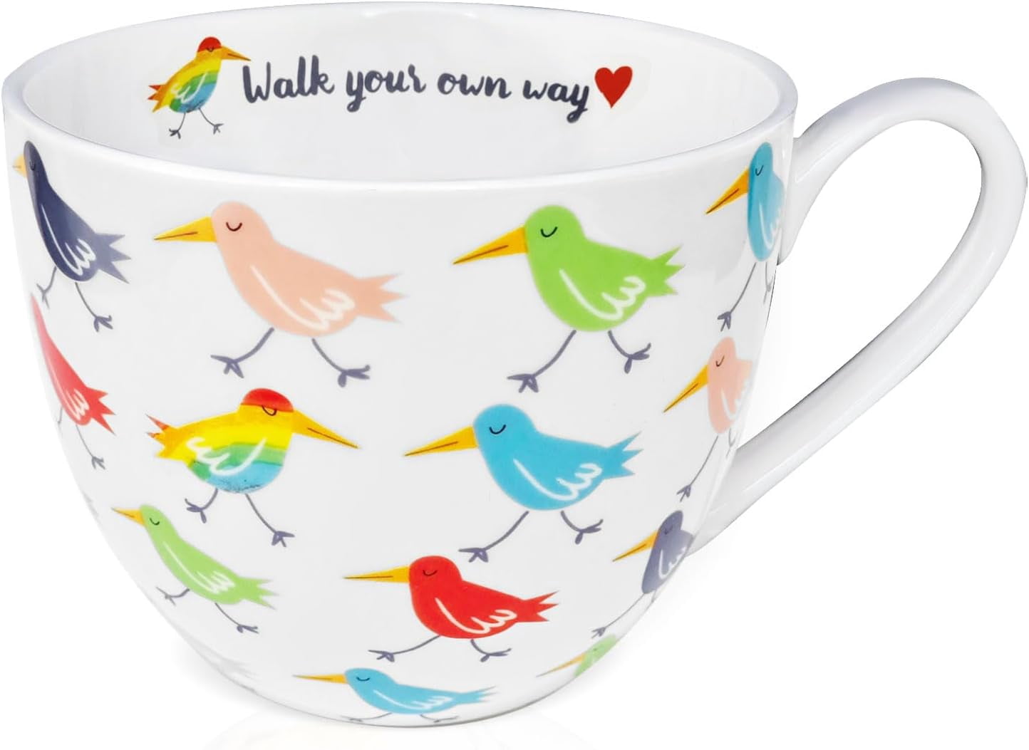 birds mugs for daily coffee and tea, premium 20 oz bone china coffee ...
