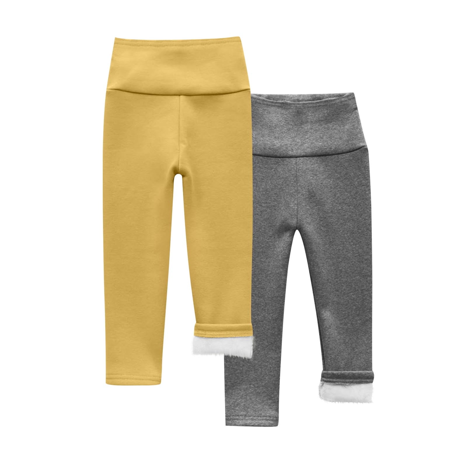 biudgviw 2PCS Toddler Infant Fleece Lined Leggings Warm Thicked High ...