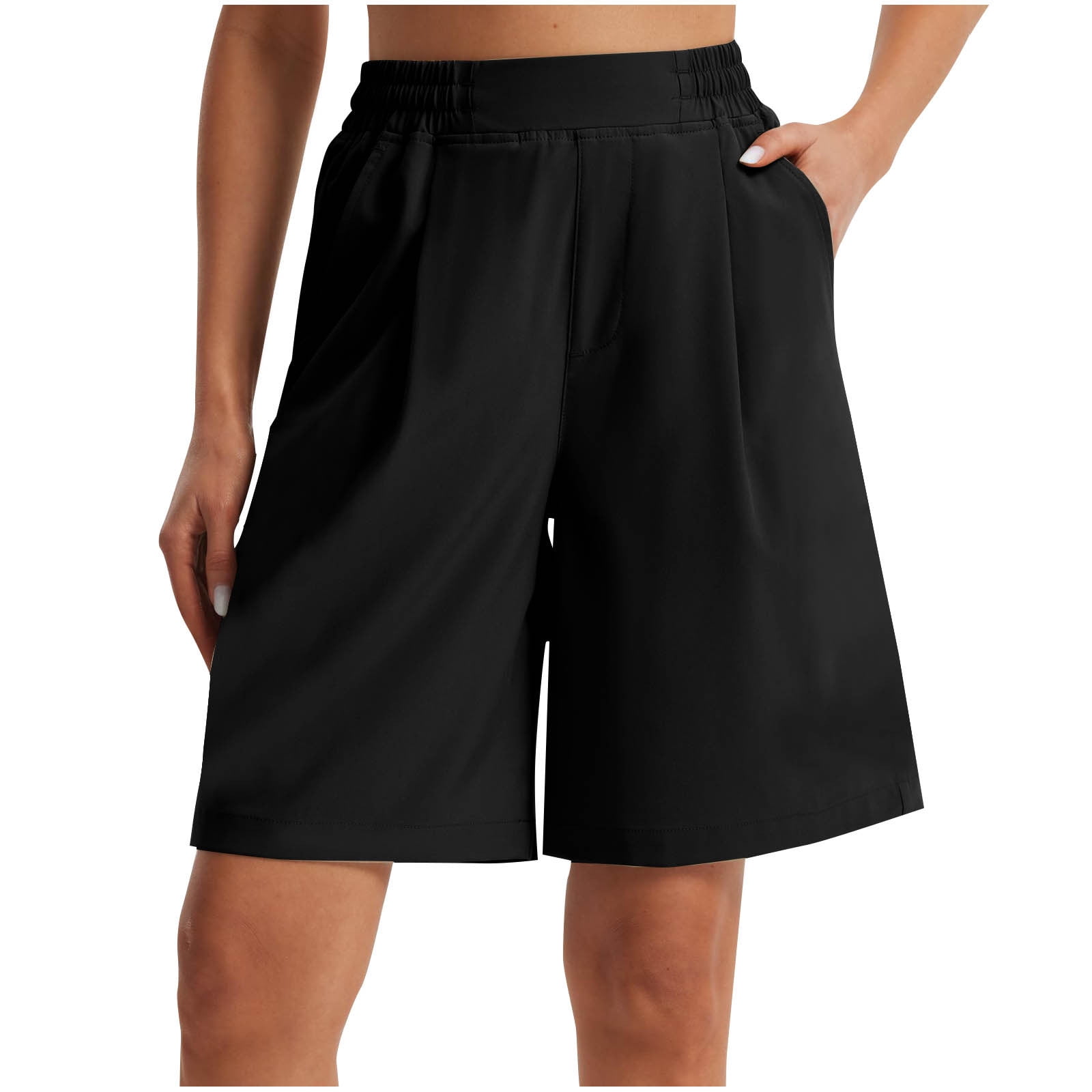 biudgviw Bermuda Shorts for Women Wide Leg Oversized Summer Knee Length ...