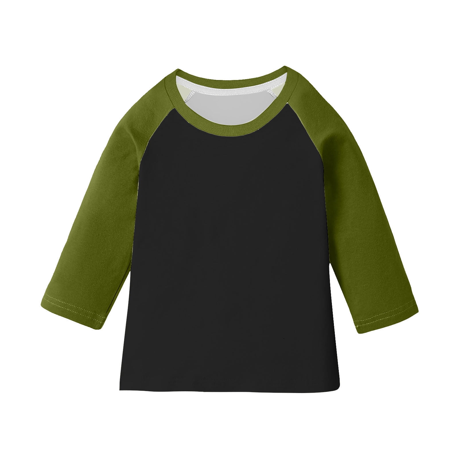biudgviw Boys Girls Fall Outfits Color Block Fashion 3/4 Sleeve Shirts ...