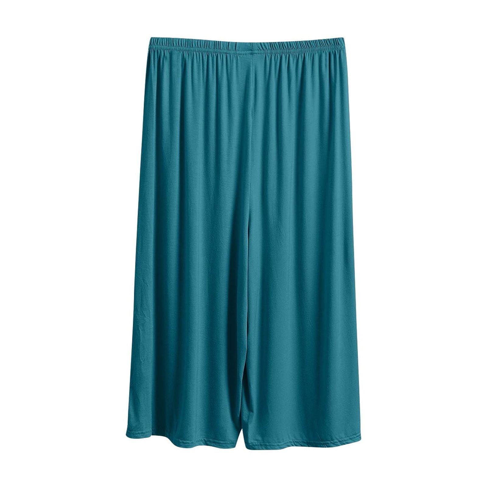 biudgviw Capri Pajama Pants for Women Modal Ultra-Soft Wide Leg Cropped ...