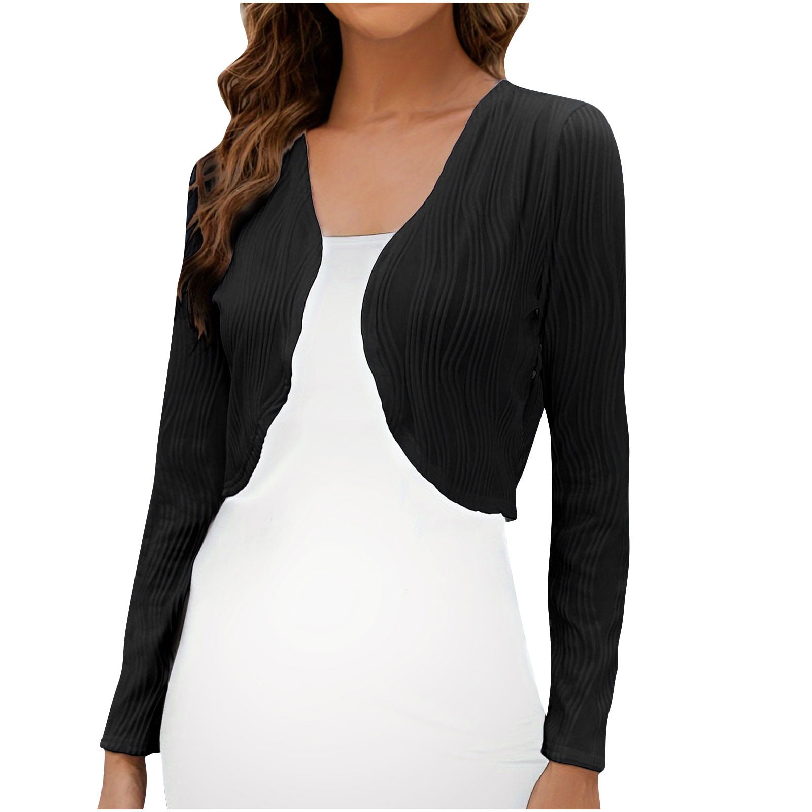 biudgviw Cardigans for Women Trendy Long Sleeve Cropped Cover Up Casual ...