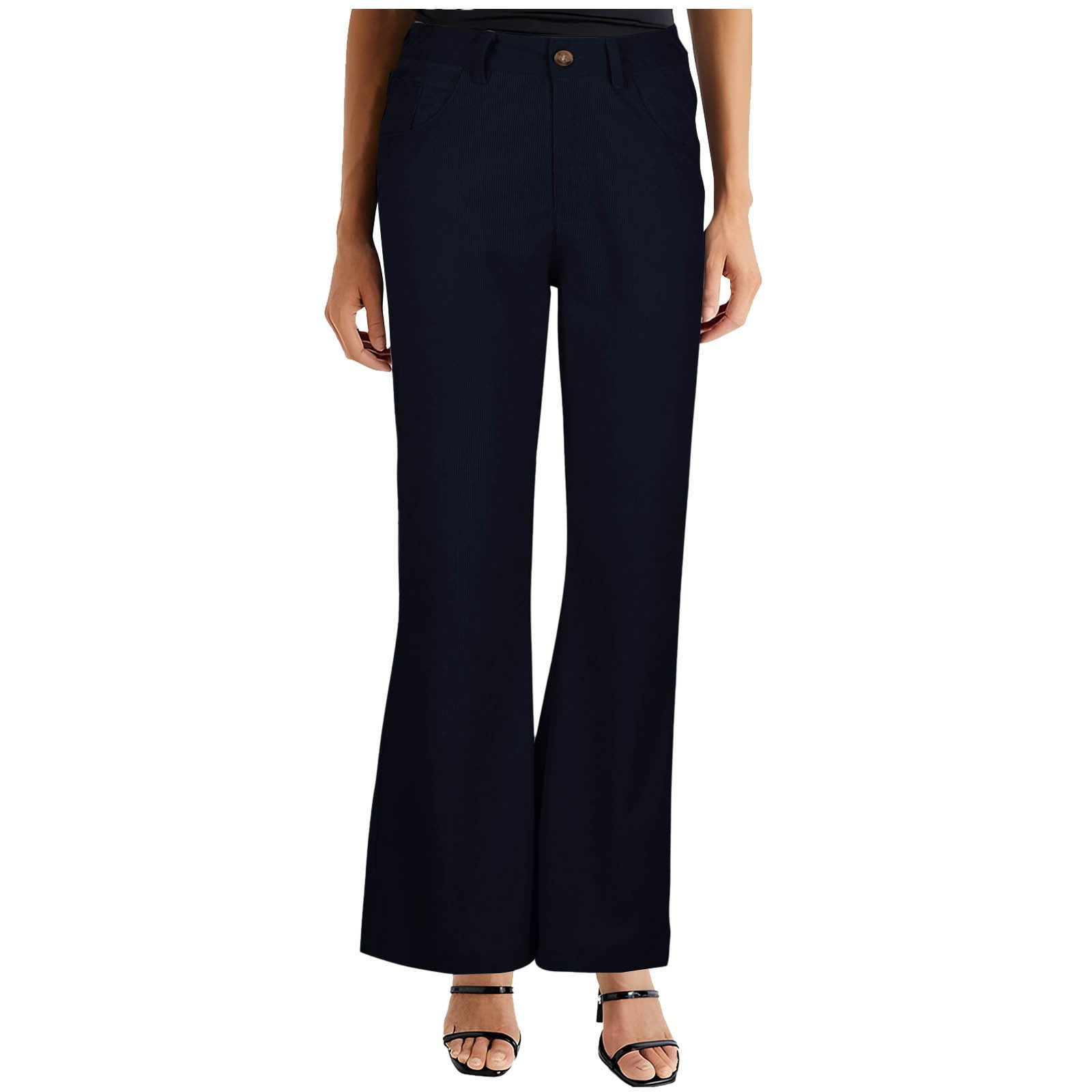 biudgviw Corduroy Pants for Women Fall Winter Wide Leg High Waisted ...