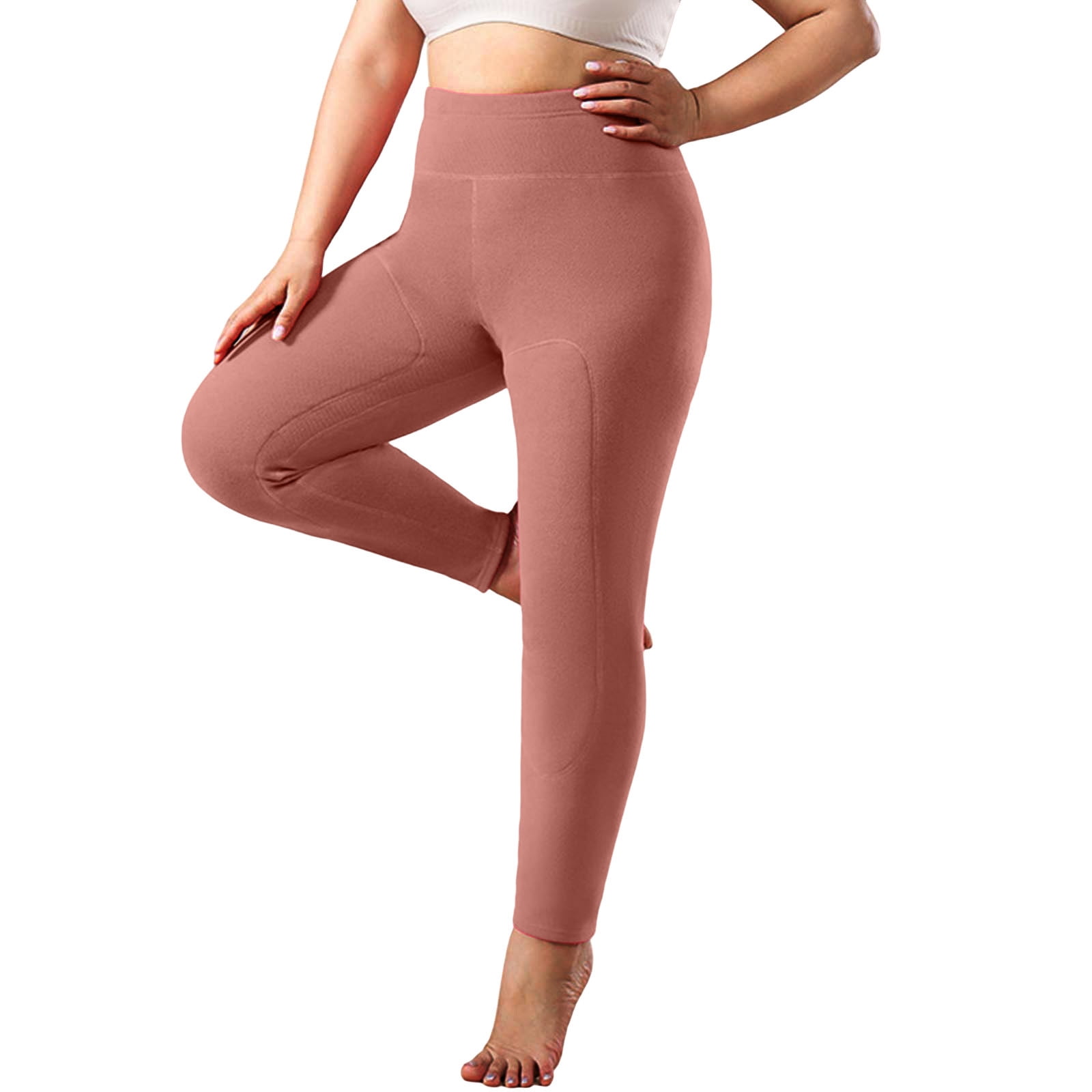 biudgviw Fleece Lined Leggings for Women Plus Size Warm Winter Thermal ...