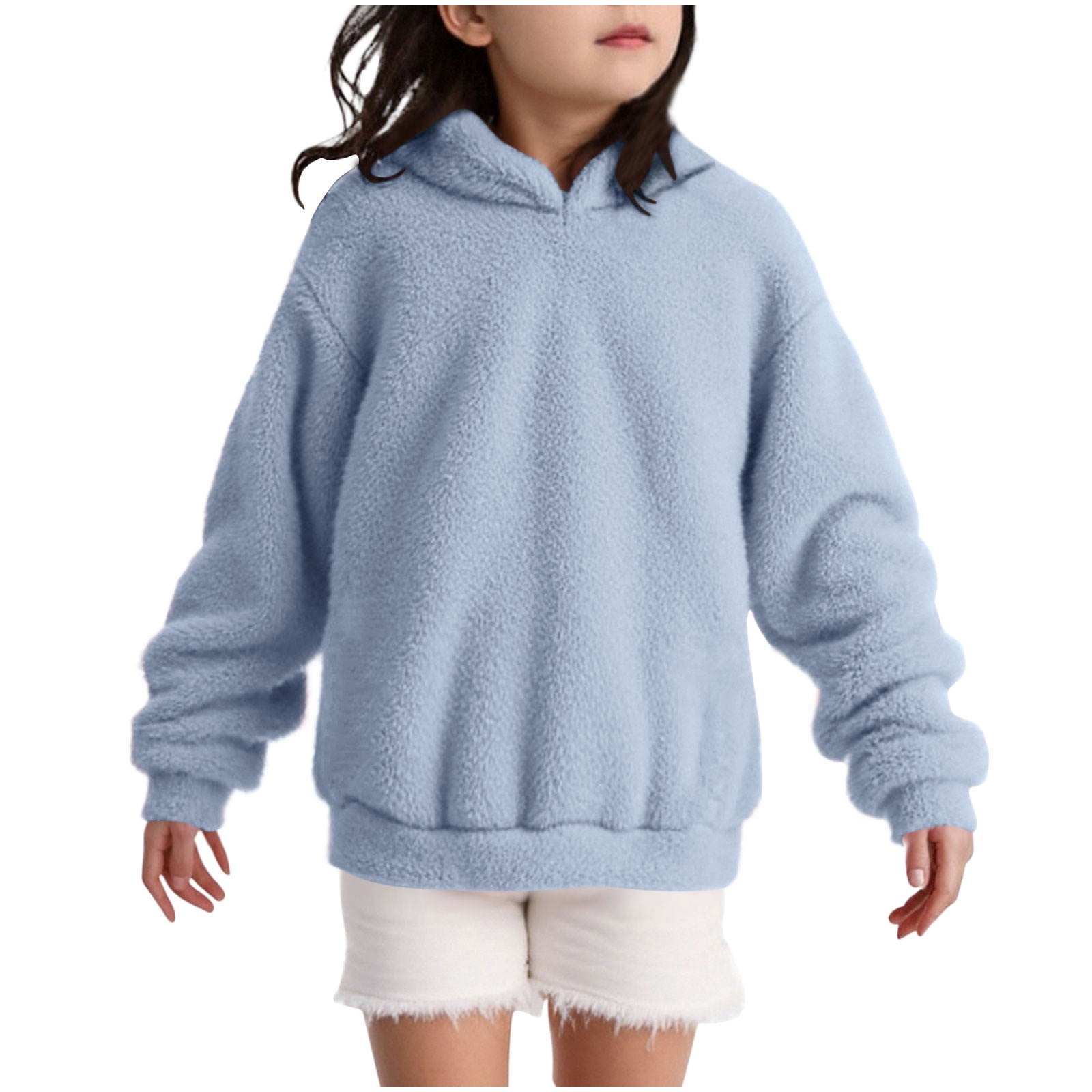 biudgviw Girls Hoodies Kids Fleece Warm Winter Long Sleeve Cute Tops ...
